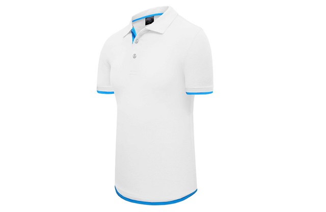 Two Toned: Two Tone Golf Shirts White/Blue